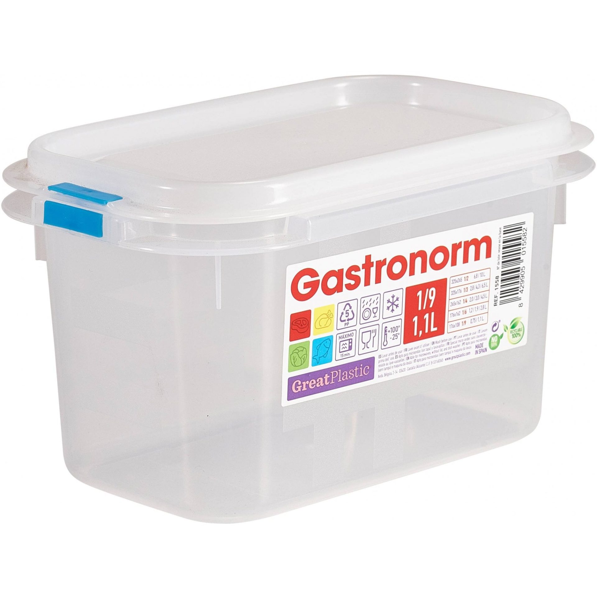 Clear Polypropylene Container GN1/9 100mm | IG Group UK
