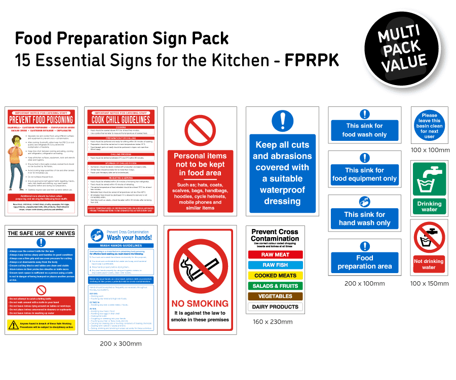 Food Preparation Sign Pack | IG Group UK